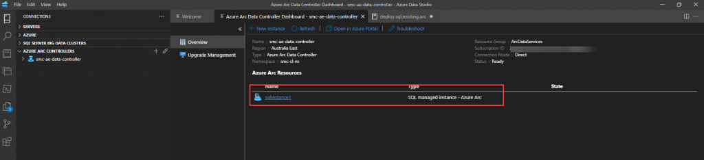Arc-Enabled SQLMI Deployed - ADS - SQL Masters Consulting